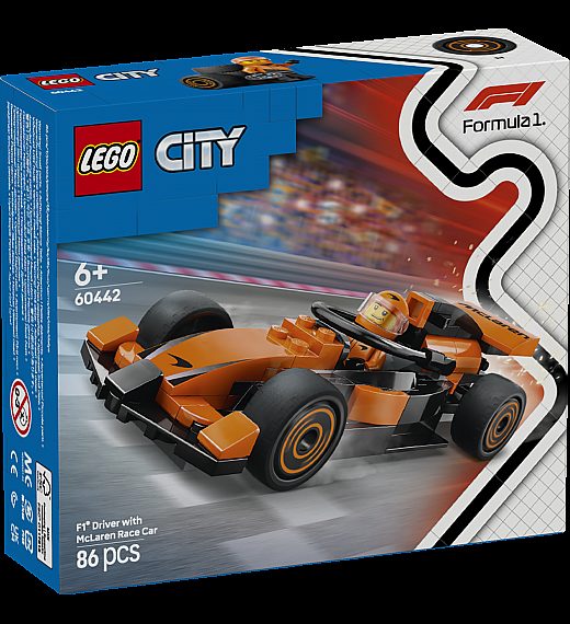 Lego® City 60442 Voznik F1® z dirkalnikom McLaren